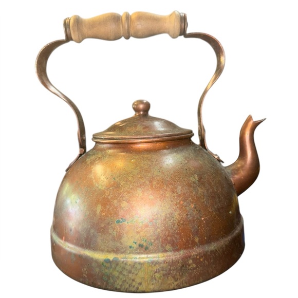 Vintage | Kitchen | Vintage Tagus Copper Kettle With Wooden Handle Made ...